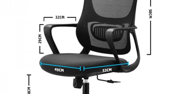 ALFAX 2020B Mesh Office Chair Black
